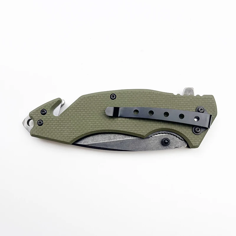 In Stock Pocket Knife Green G10 Handle 3Cr13 Blade Custom Outdoor ...