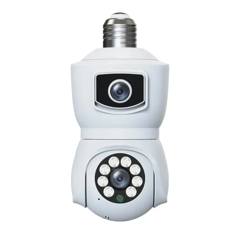 4mp Dual Lens Wireless Wifi 4g Bulb Camera 4mp E27 Bulb Ptz Security ...