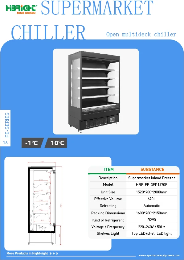 Efficient Cooling Convenience Upright Chiller Supermarket Commercial ...