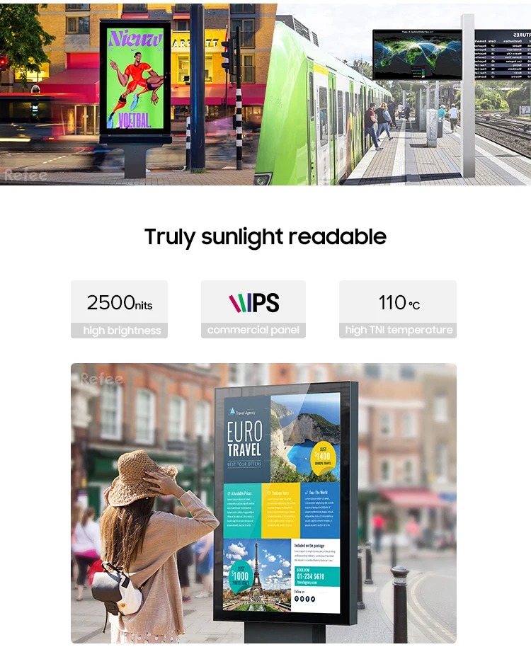 Fanless Outdoor Advertising Screen - 4K Digital Signage