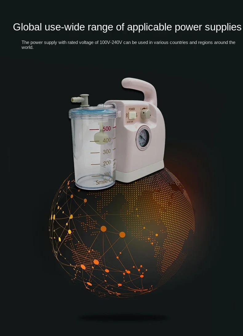 Portable Adjustable Negative Pressure Suction Machine Sputum Suction ...