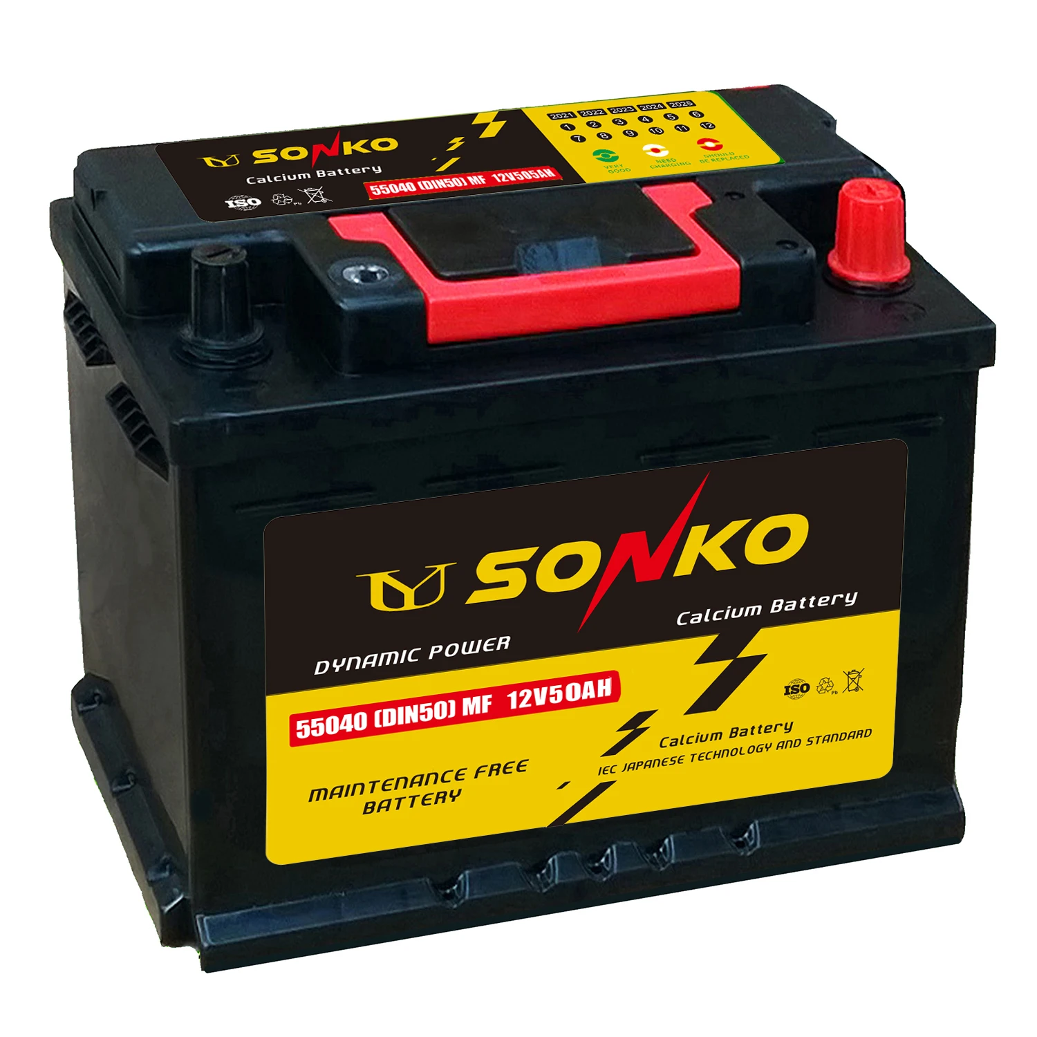 DIN Standard 12V Car Battery 55040 | 50AhMF Automotive Battery for ...