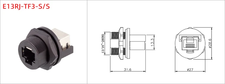 Rj11 Connector,Panel Mount Waterproof Or Weatherproof Rj45 Female M25 ...