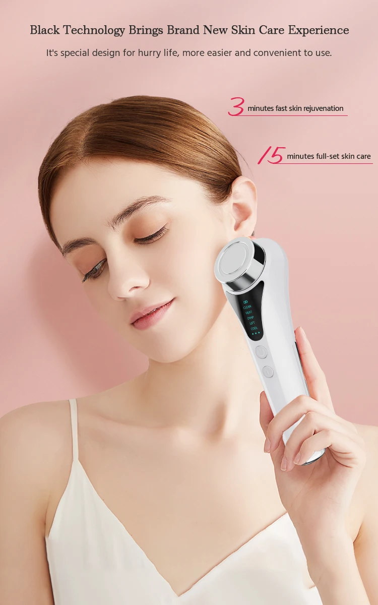 Handheld Home Use Led Light Therapy Facial Device Face Lifting Beauty ...