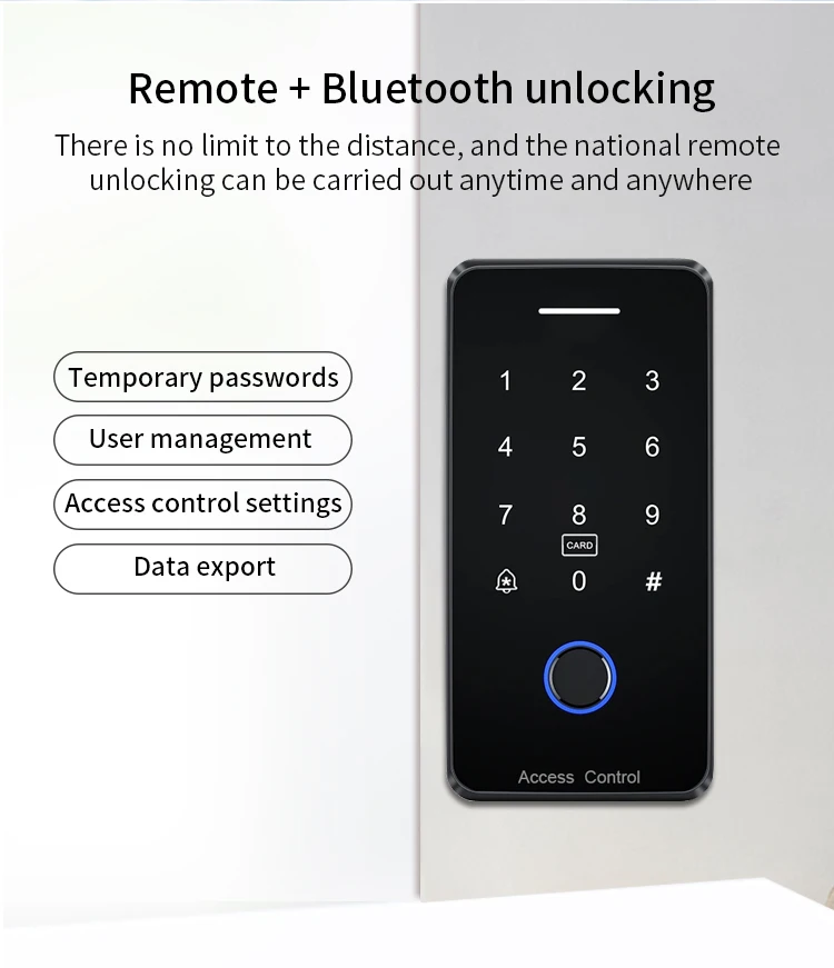 Smart Wifi Bluetooth Access Control Machine With Fingerprint Keypad ...