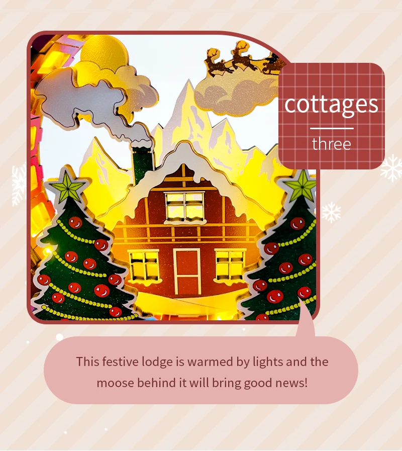 Hongda Handmade Diy Round Music Boxes Assemble Toys Christmas 3d Wooden ...