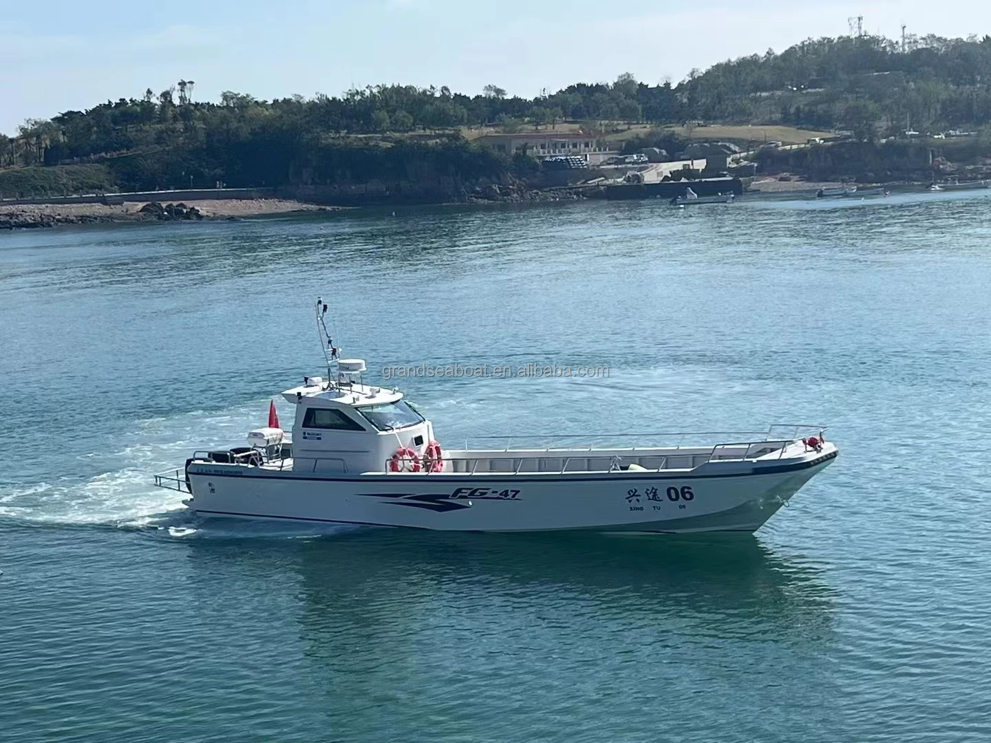 Cheap Price Length14m Fiberglass Longline Commercial Fishing Boat for Sale