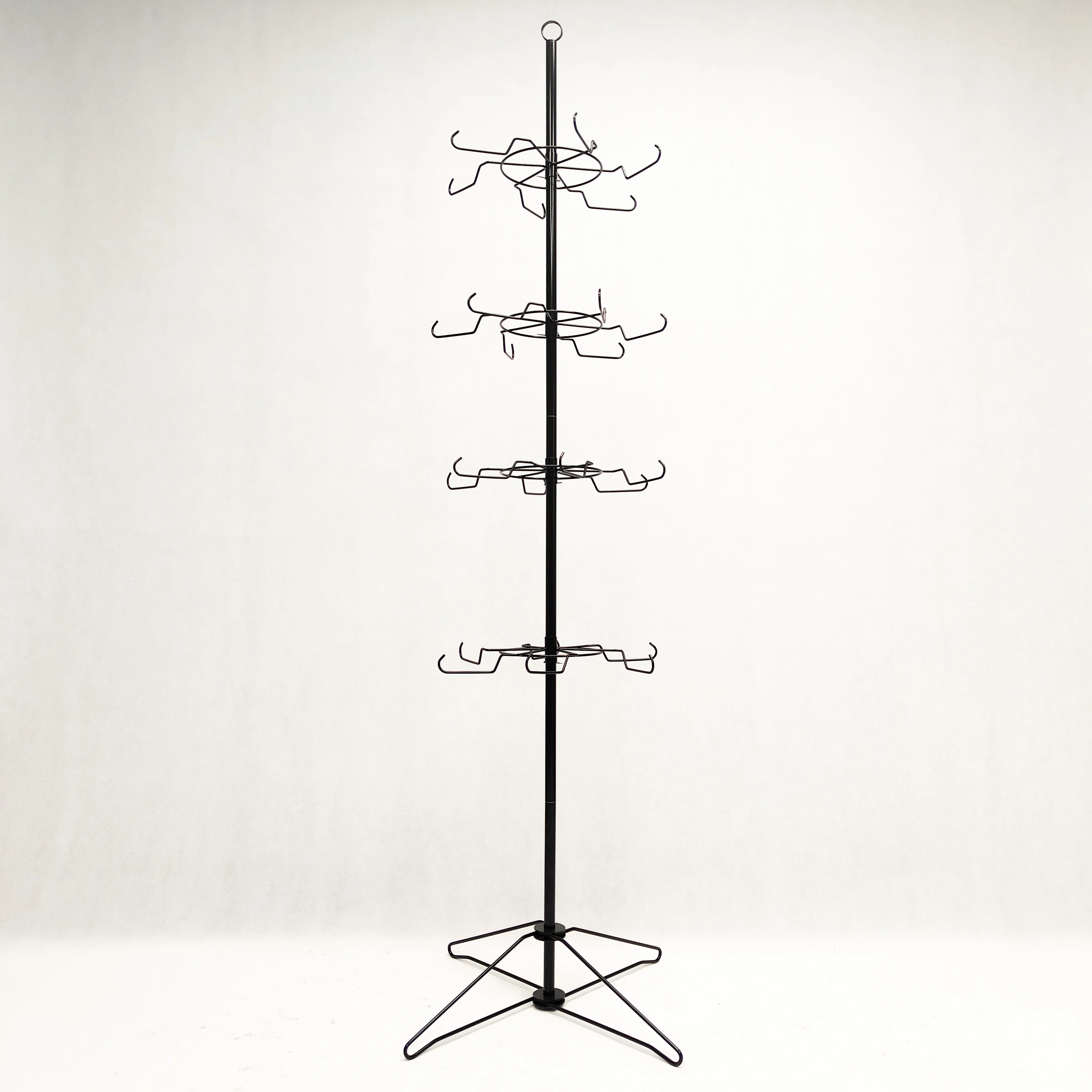 4-tier Spinner Rack Black Rotating Bag Rack - Buy Spinner Rack bag Rack ...