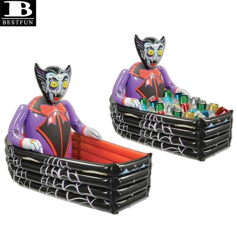 PVC Vampire coffin inflatable beer can cooler plastic ice cooler box ...