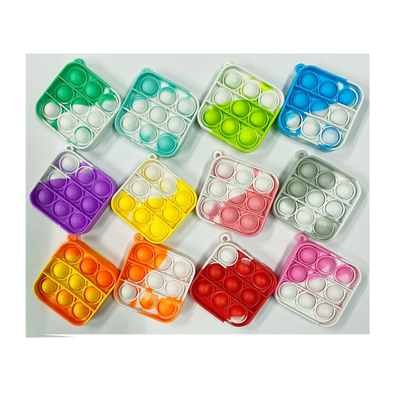 Mini Stress Relief Hand Fun Push Itting Pops Bubble Sensory Popet ...