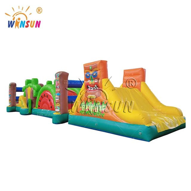 Hawaii Theme Inflatable Pool Obstacle Course inflatable sports game ...
