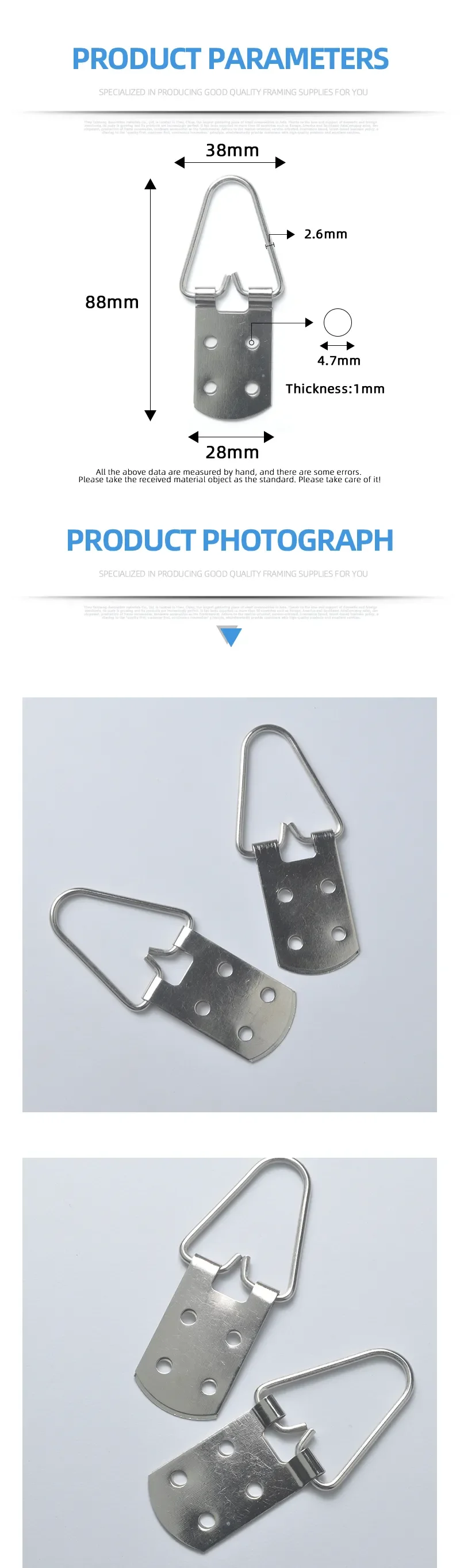 X0909 TS-K001 Heavy Duty D-Ring Hanger with Screws 4 Holes Picture ...