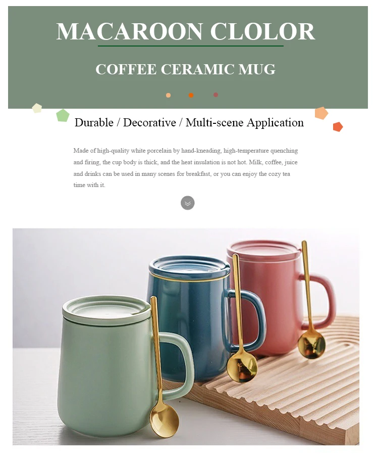 Creative Ceramic Mug Coffee Large-capacity Breakfast Milk Drinks Cup ...