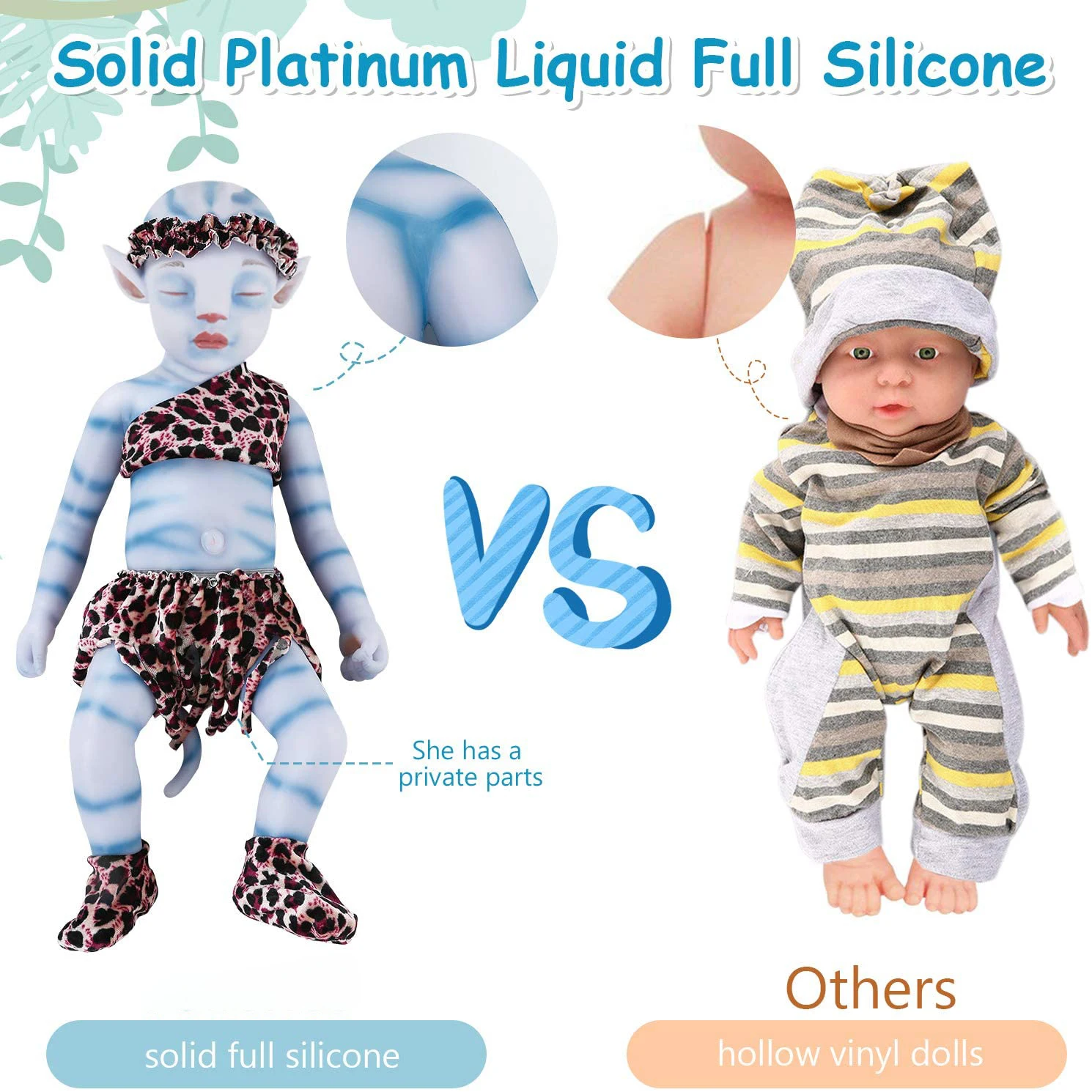 20 Inch Realistic Reborn Avatar Baby Soft Silicone Doll Special Gift ...