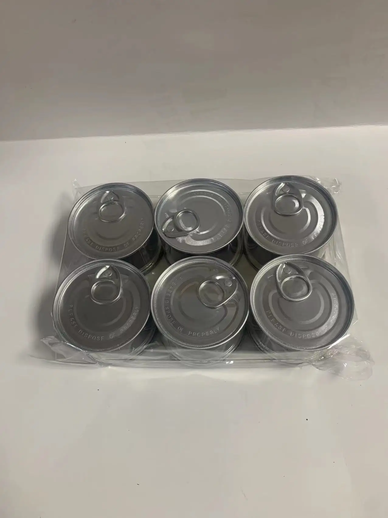 Press in Tuna Cali Cans 3.5g Self Seal Tuna Tins with Black Lids Stash Tins