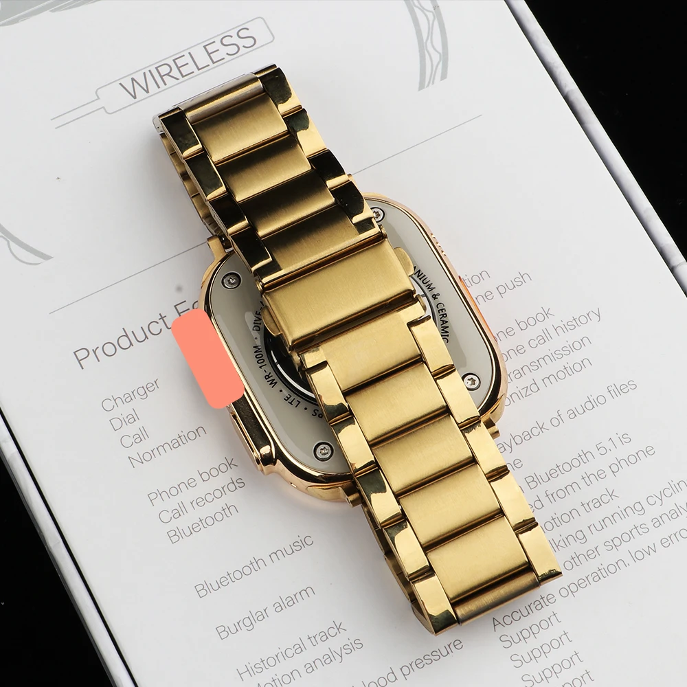 H9 Ultra Luxury Gold Color Montre Relogio Smartwatch Reloj Inteligente ...