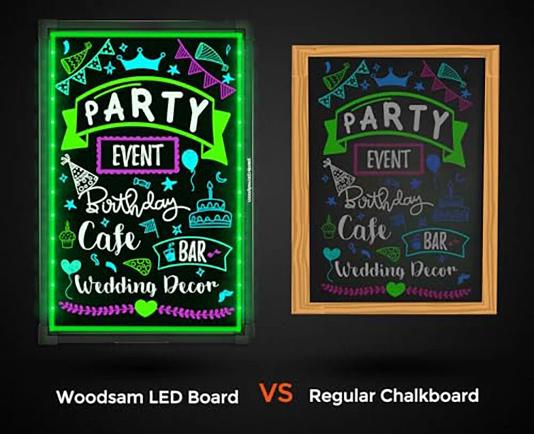 DIY Flash Drawing Display Board LED Fluorescent Marker Pen Hand Writing ...