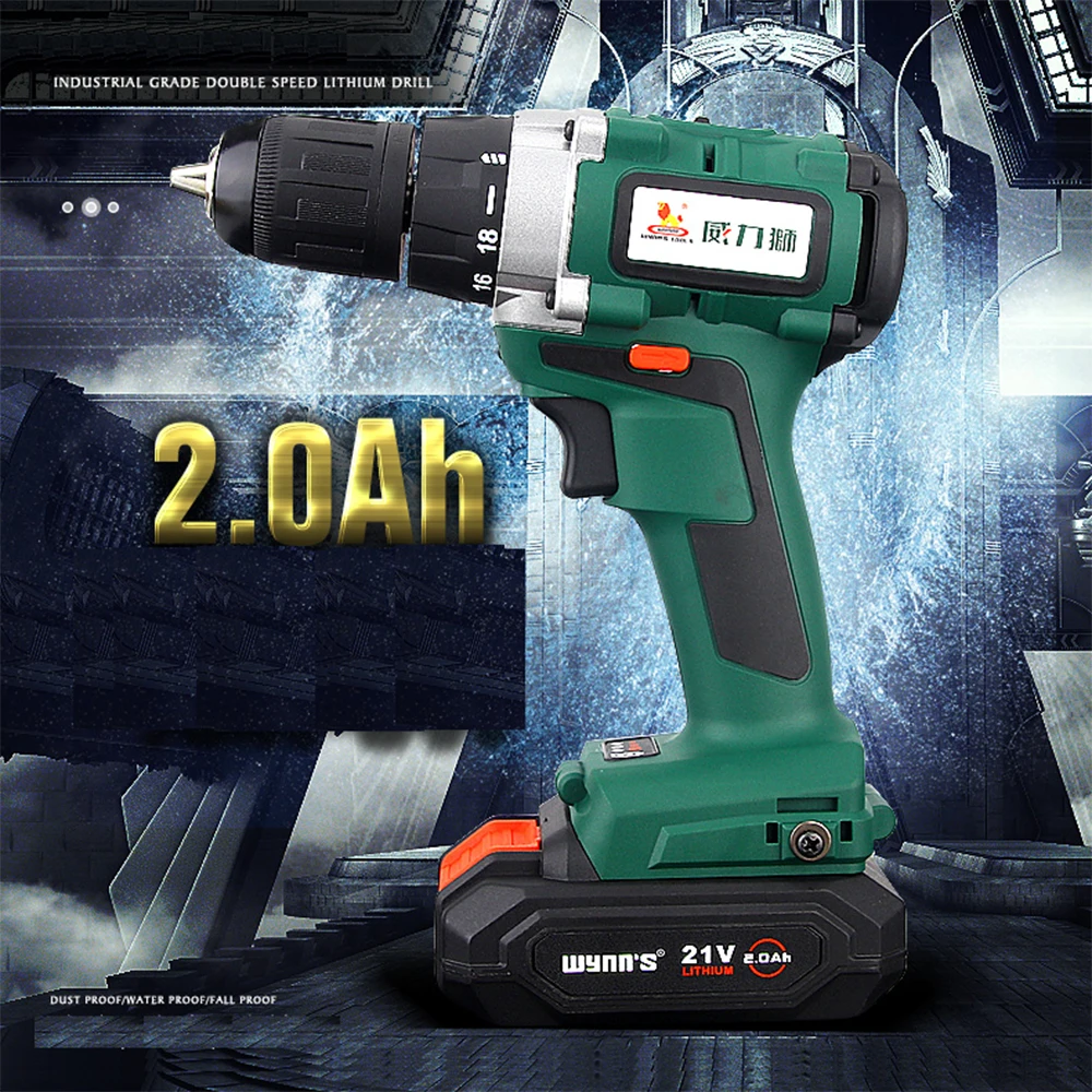 20v Cordless Drill Power Screwdriver Multi-function Charging Electric ...
