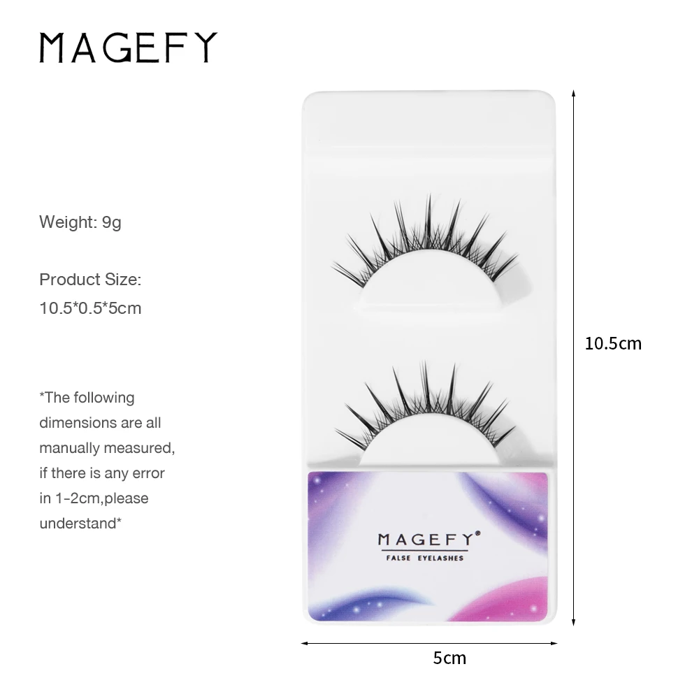 MAGEFY Handmade Natural Looking Faux Mink Invisible Band Strip Lashes ...