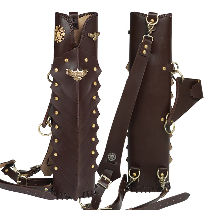 Alibow Archery Arrows Quiver Handmade Cow Leather With Big Capacity ...
