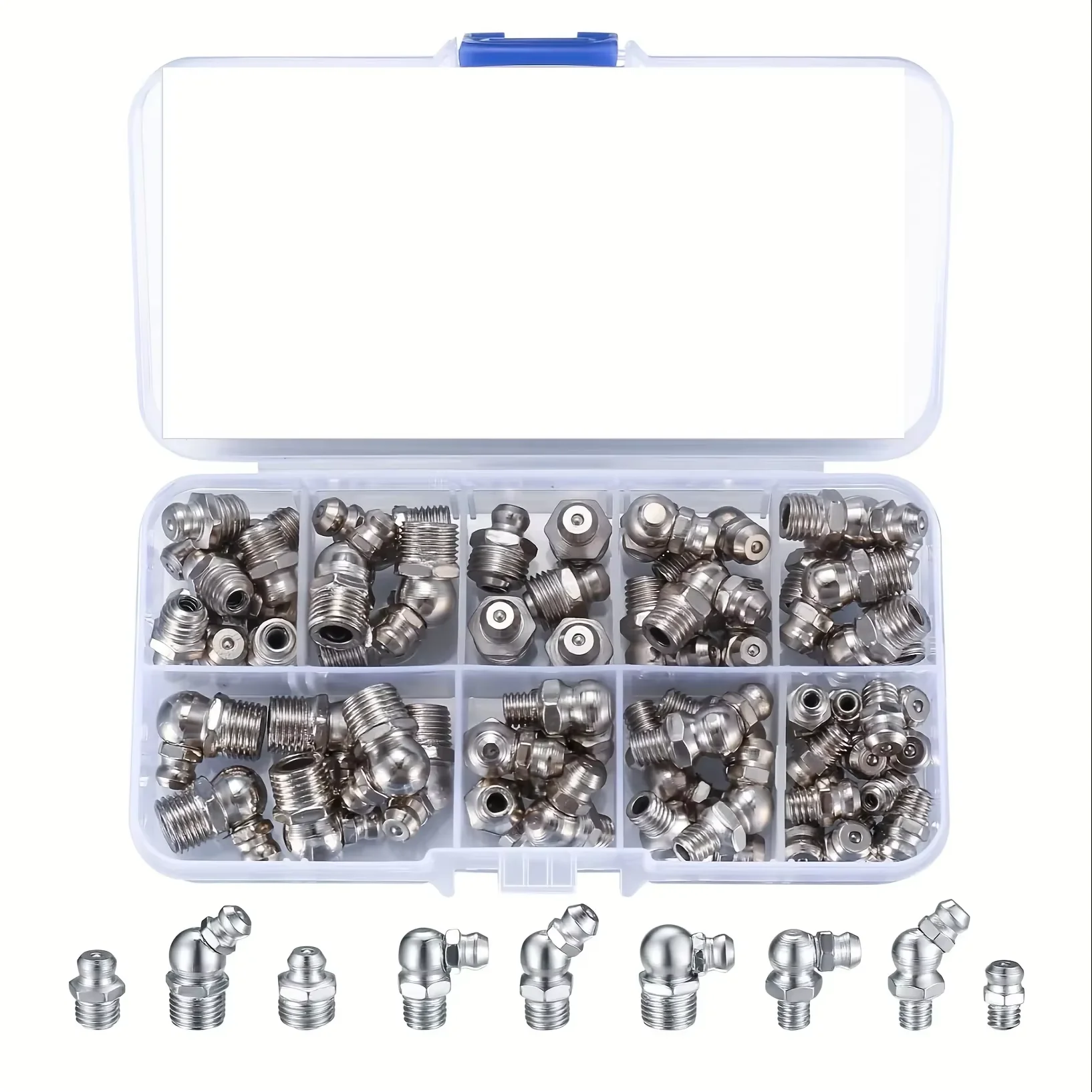 60 pieces of metric grease refueling nozzle kit, straight and angular ...