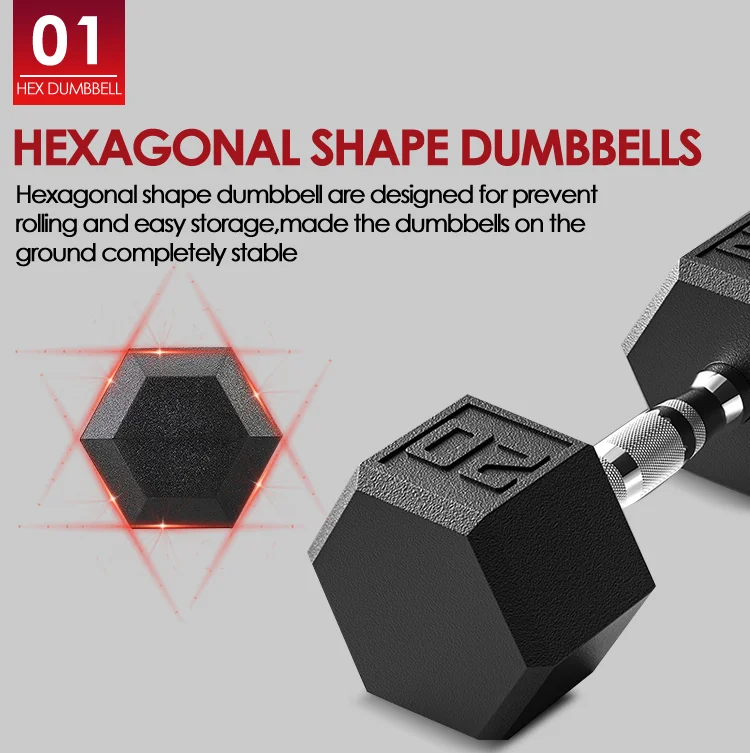Hexagonal Dumbbell Set - Durable & Versatile Gym Equipment
