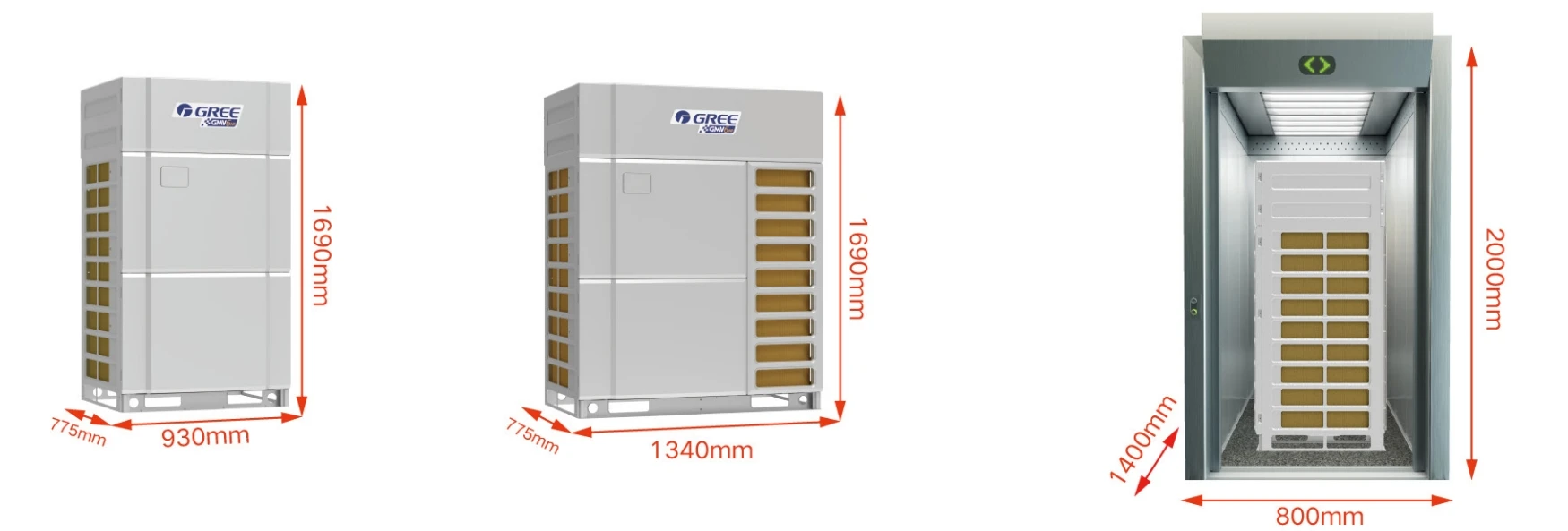 Gree Vrf Vrv Gmv6 HR Multi Zone Ceiling Cassette 24000btu 36000btu Fan ...