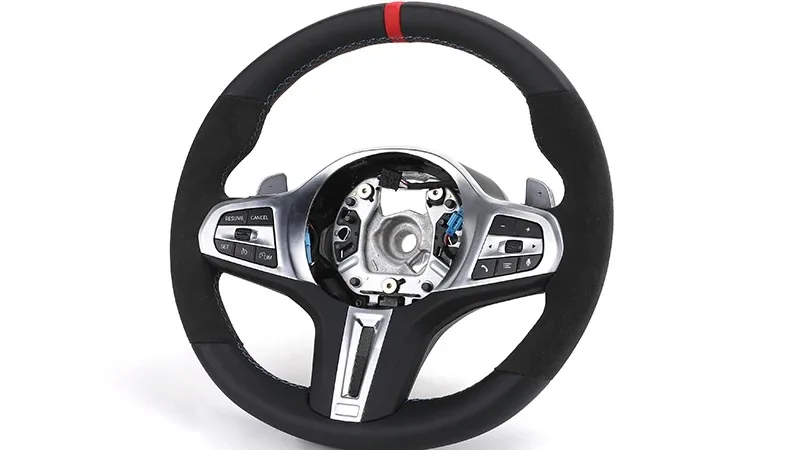 M Sport Volant Wide Paddle Alcantara Leather Steering Wheel For Bmw G20 ...