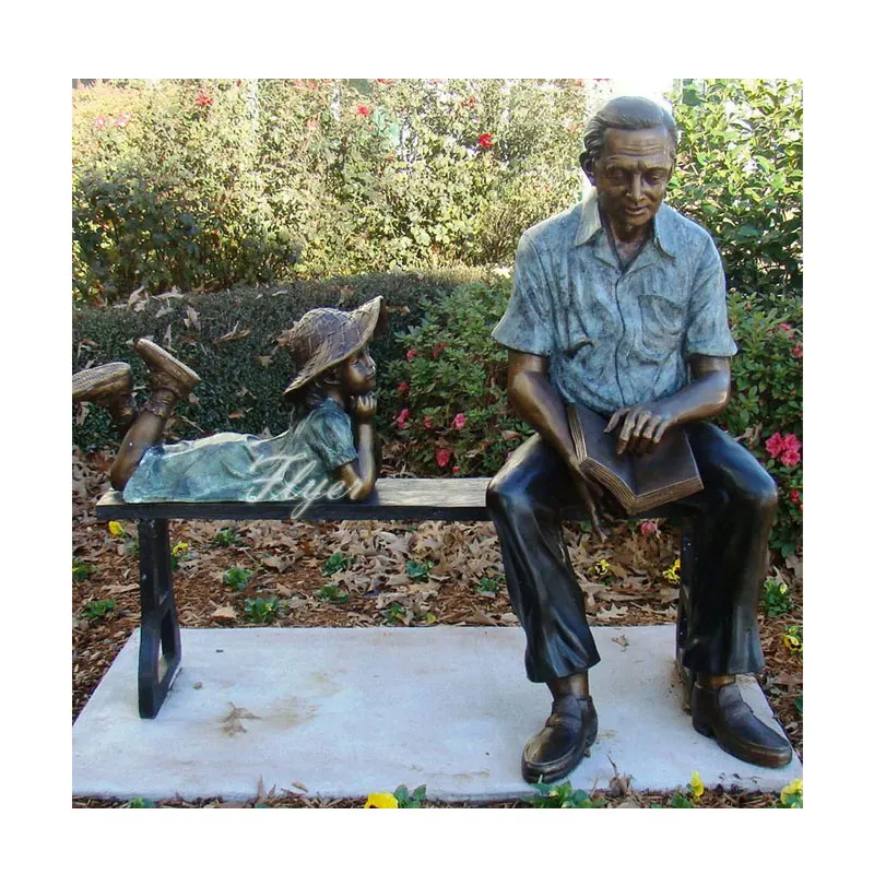 Outdoor Decoration Metal Human Figure Sculpture Life Size Old Couple ...