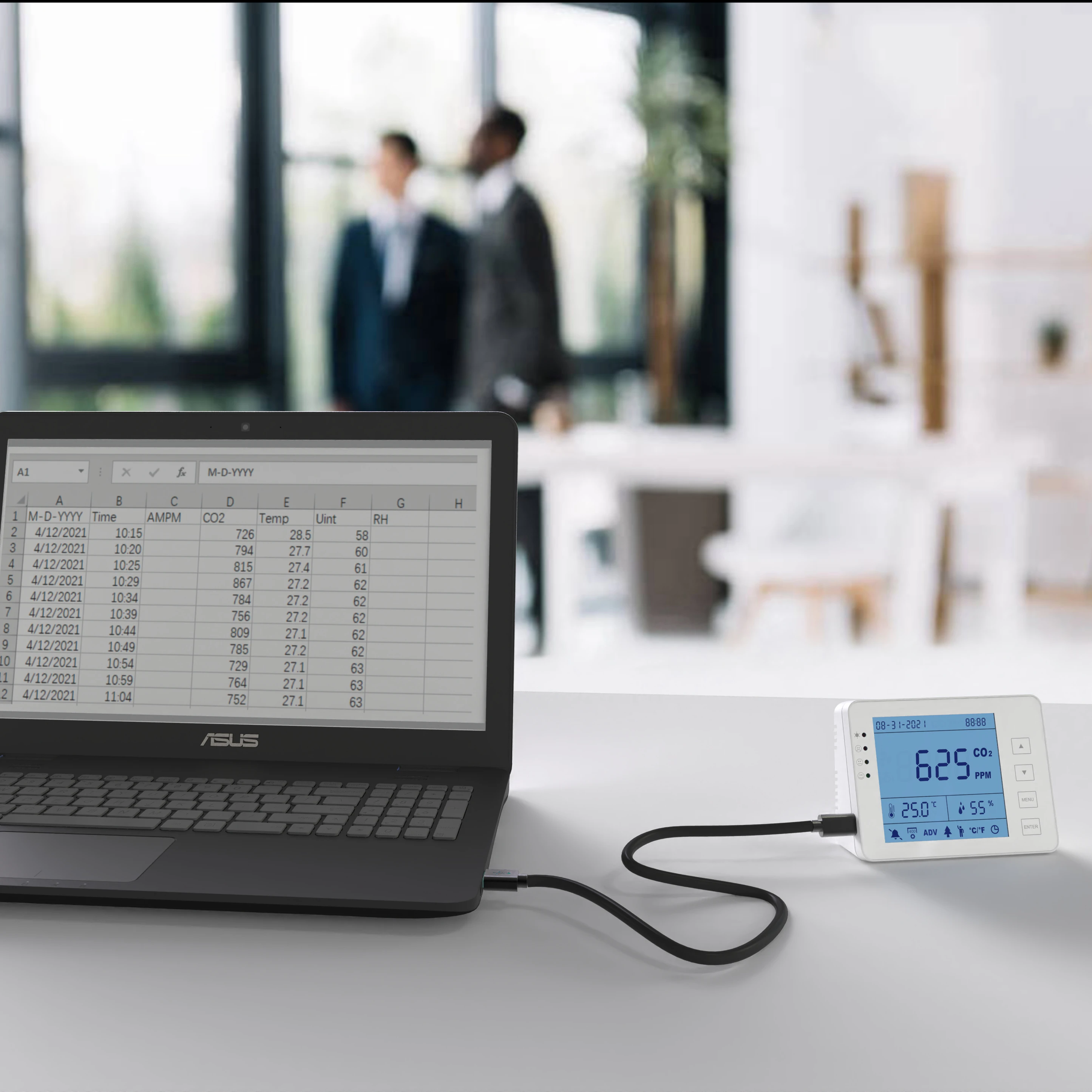 CO2 Meter Data logger with EXCEL Data Report Indoor Air Quality CO2 ...