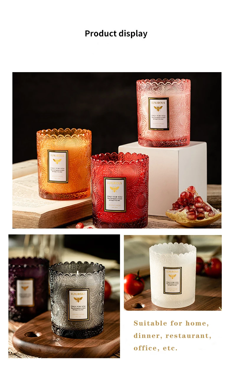 Unique Luxury Sublimation Candle Making Jars Red Yehhowe Red Orange ...