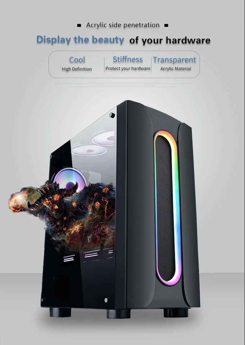 SAMA Startup Fast Gaming Computer case USB3.1 Gabinete Pc Custom ...