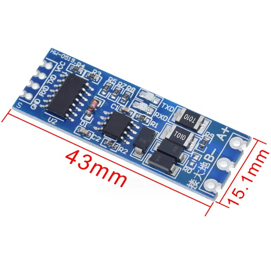 Microcontroller TTL to RS485 module 485 to serial UART level conversion hardware automatic flow ...