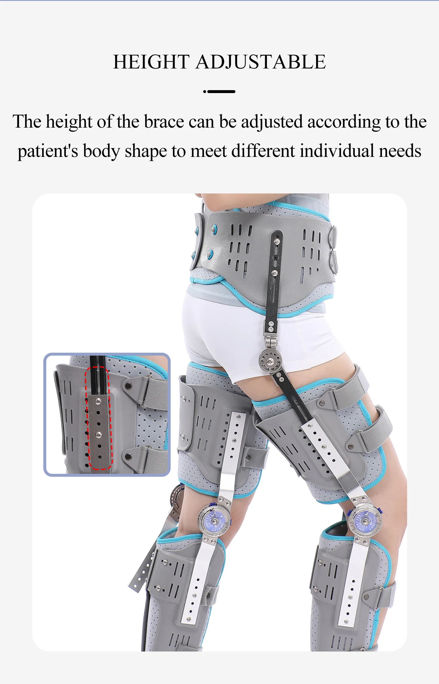 Adjustable Durable Reusable Knee Ankle Foot Orthotic Brace