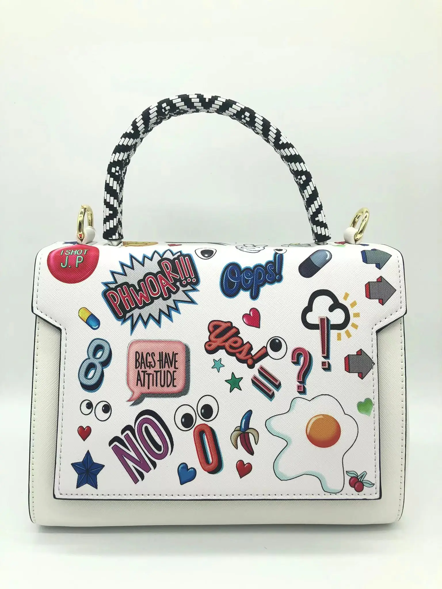Fashion Luxury Handbags(#934) Eye Theme Graffiti Print Shoulder Bag ...