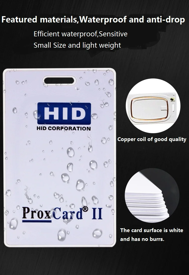 Thick 125khz Hid Prox-card Ii Clamshell Proximity Card For Writable ...