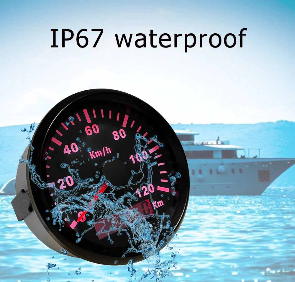 ELING 85MM Universal Pulse Signal Speedometer 120kmh 200KM/H