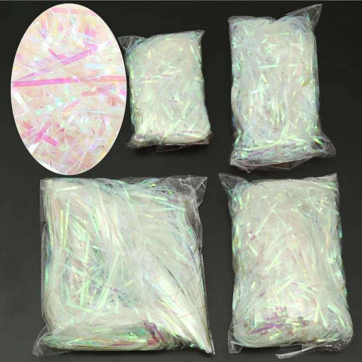 PET Iridescent Shredded Crinkle Confetti 1mm&3mm Straight Line Raffian ...