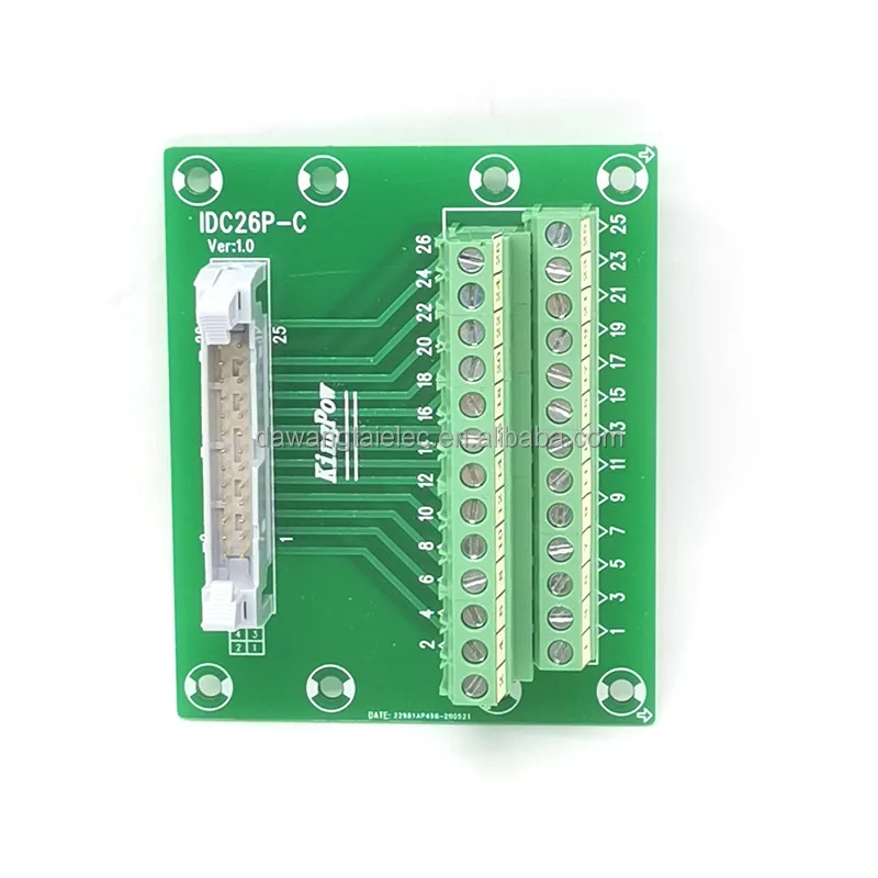IDC26P Male Connector - Terminal Block Adapter for DIN Rail