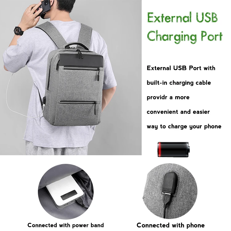 Feesly Travel Laptop Backpack - USB Charging & Waterproof
