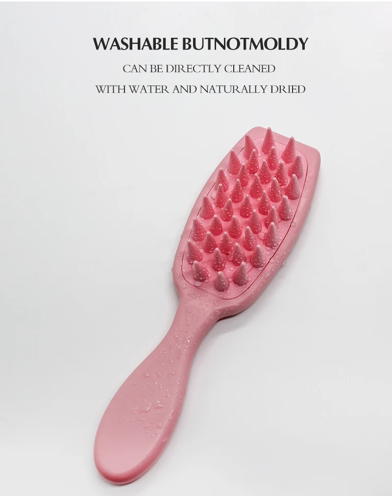 Soft Silicone Bristles Detangling Shampoo Hair Brush