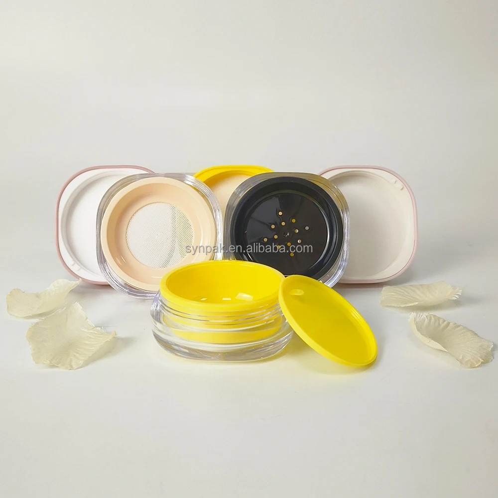 Custom 30ml Plastic Facial Powder Box with Sifter Multiple Colors for ...