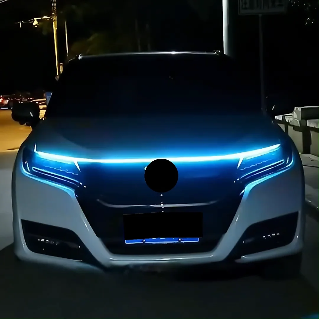 Factory Led Car Hood Lights Strip Flexible Auto Engine Cover Decoration ...