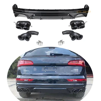 Rear Bumper Diffuser Upgrade Sq5 Sline Look Style Gloss Black Auto ...