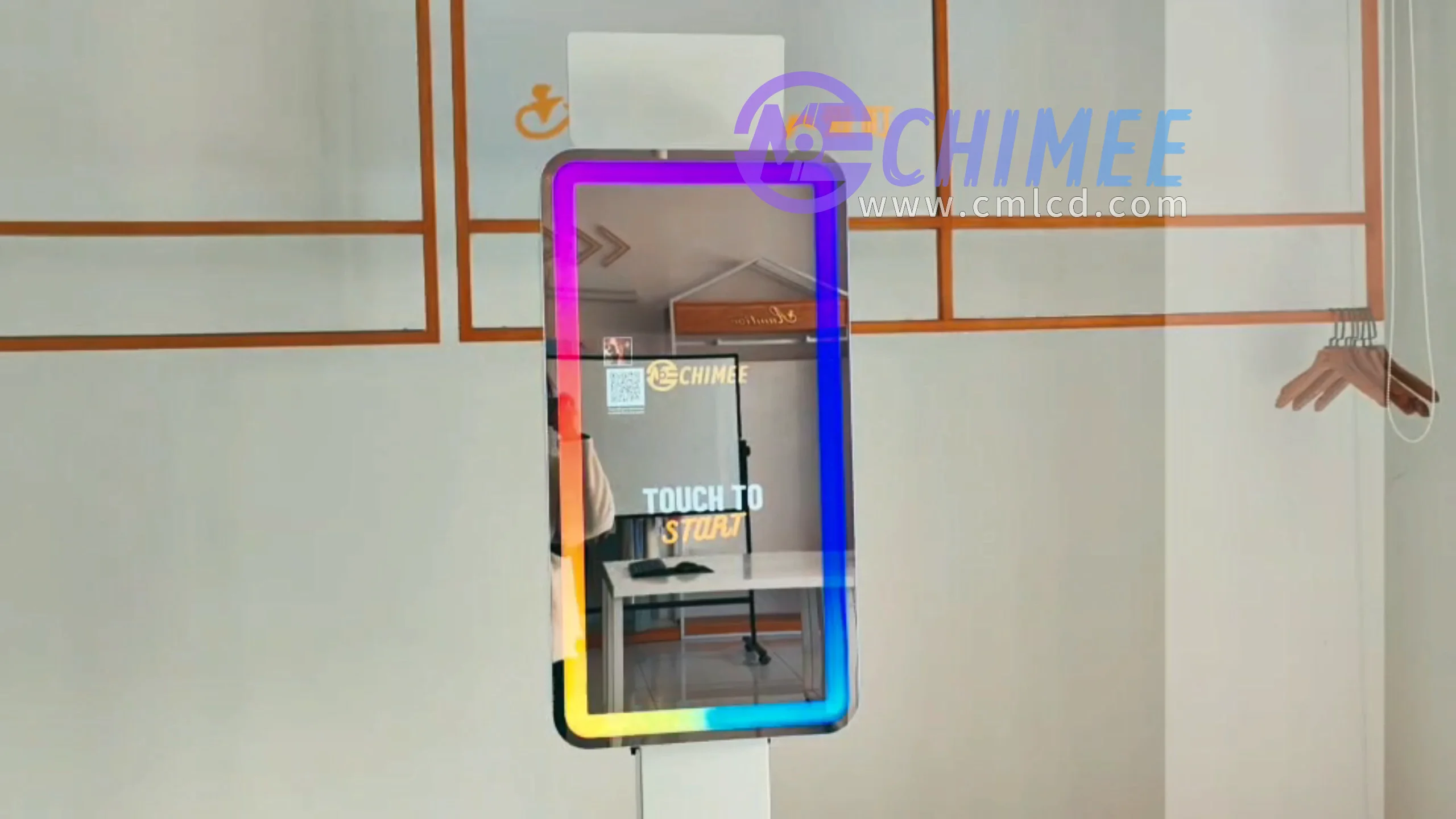 Mirror Photo Booth Machine Led Flash Lcd Touch Monitor Selfie Kiosk ...