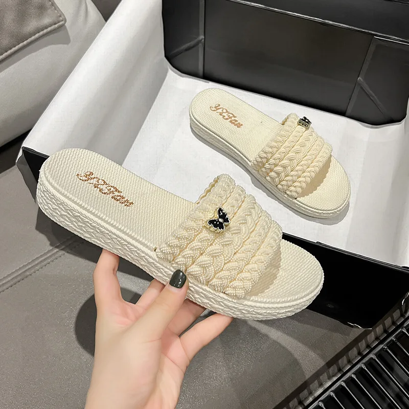 Summer Fashion Indoor Home Slippers Wear Flip-flops Soft Soles Casual ...