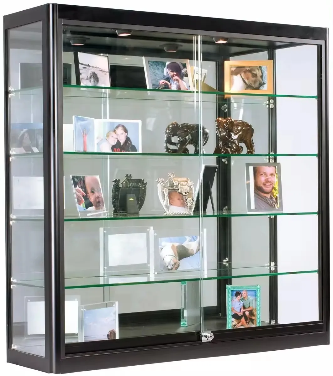 Custom Retail Store Glass Display Cabinet with LED Lights