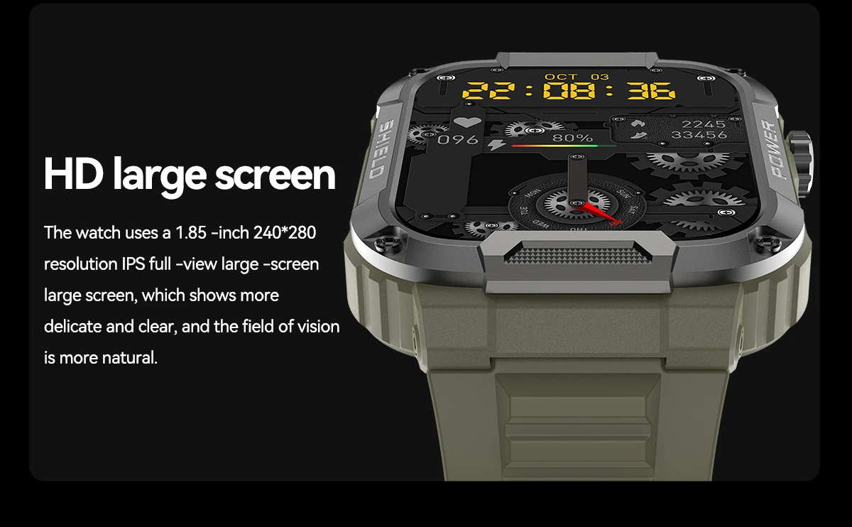 MK66 Smart Watch - Rugged, IP68 Waterproof for Outdoor Sports