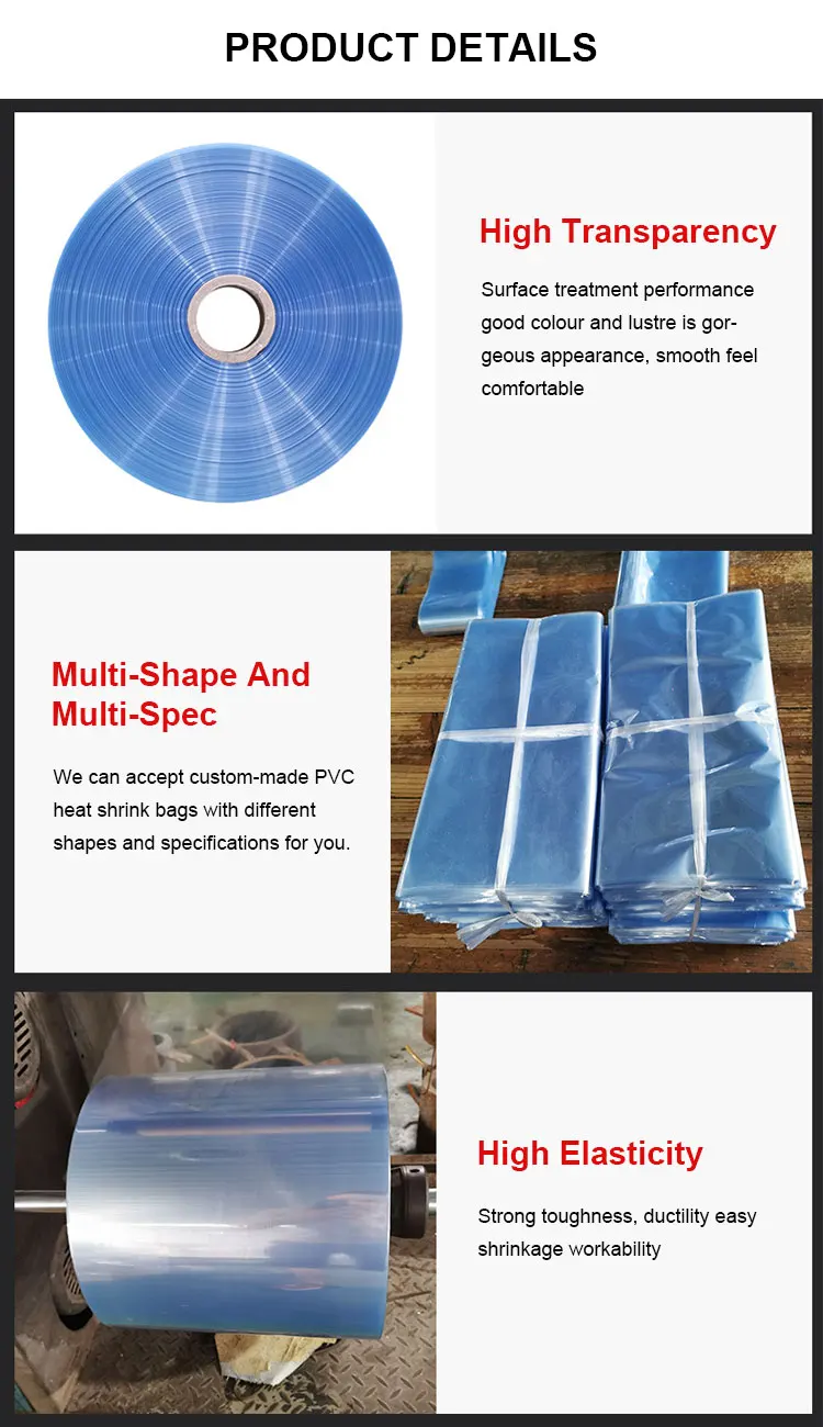 Hot Sale Light Blue Packaging Film Roll Pvc Heat Shrink Wrapping ...