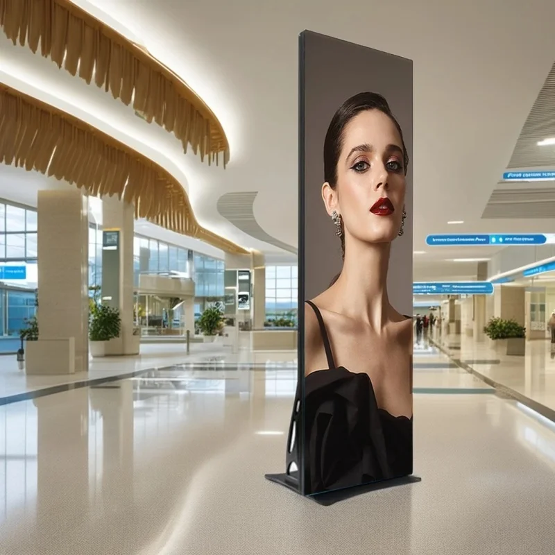 Smart Movable Led Poster Screen For Indoor Advertising Vertical Digital ...